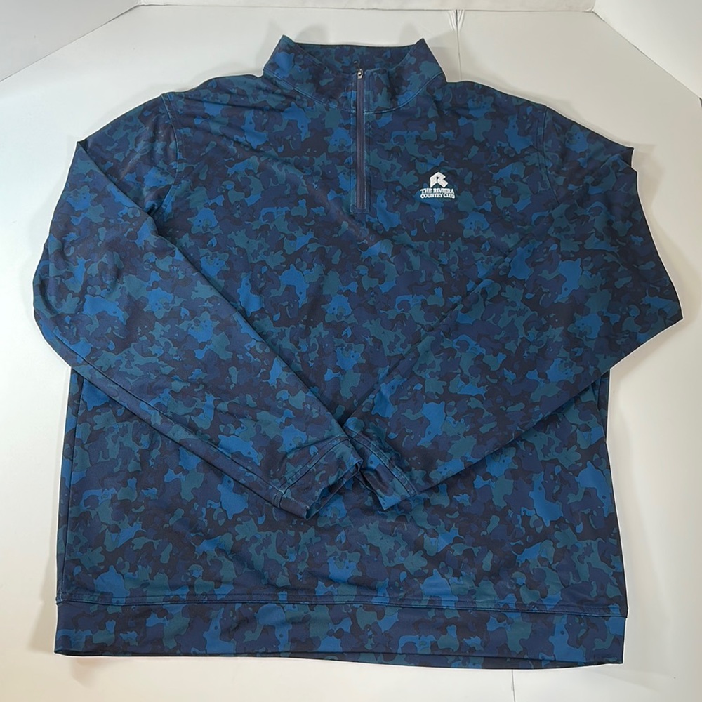 Mens Peter Millar Perth Performance 1/4 Zip Pullover. - Gem